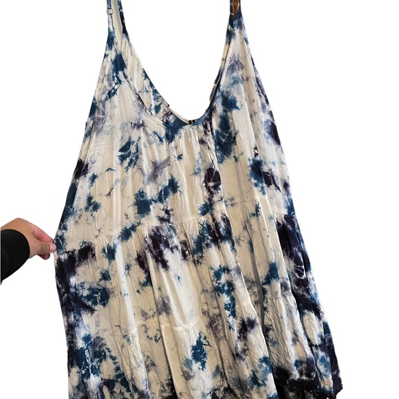 Raviya | Dresses | Nwt Raviya Tie Dyed White And Blue Spaghetti Strap ...
